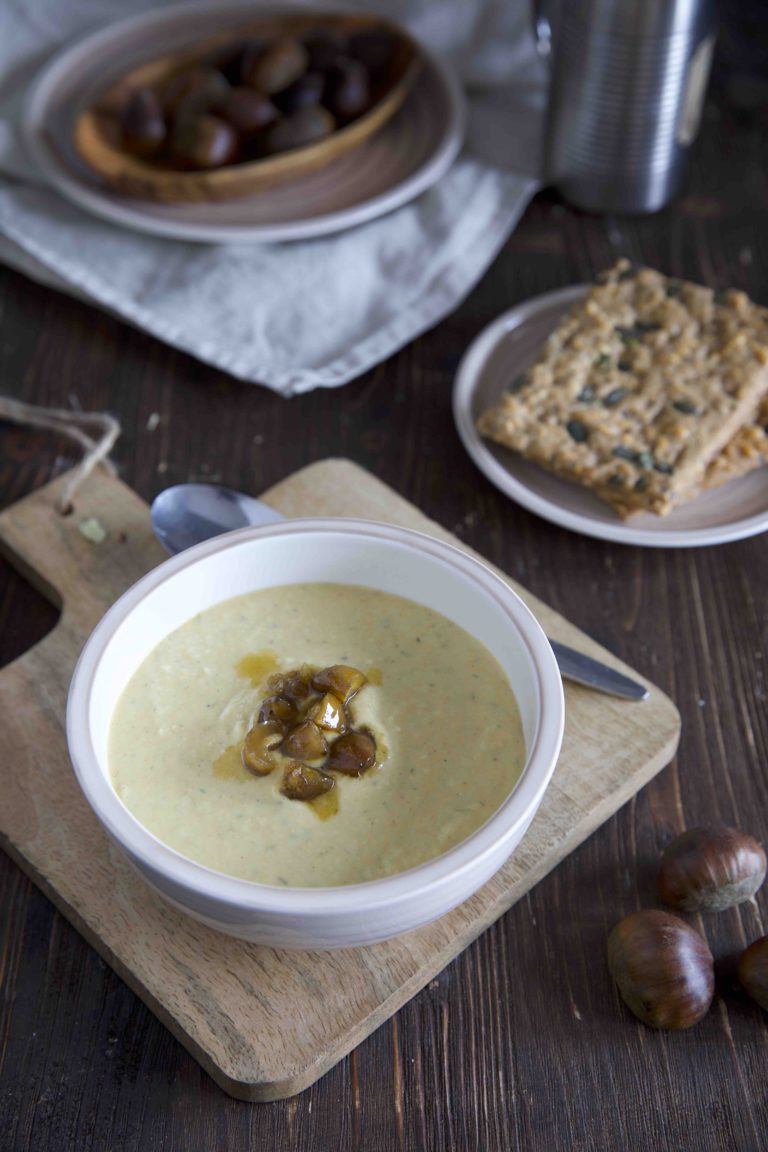 Maronensuppe mit karamellisierten Maronen